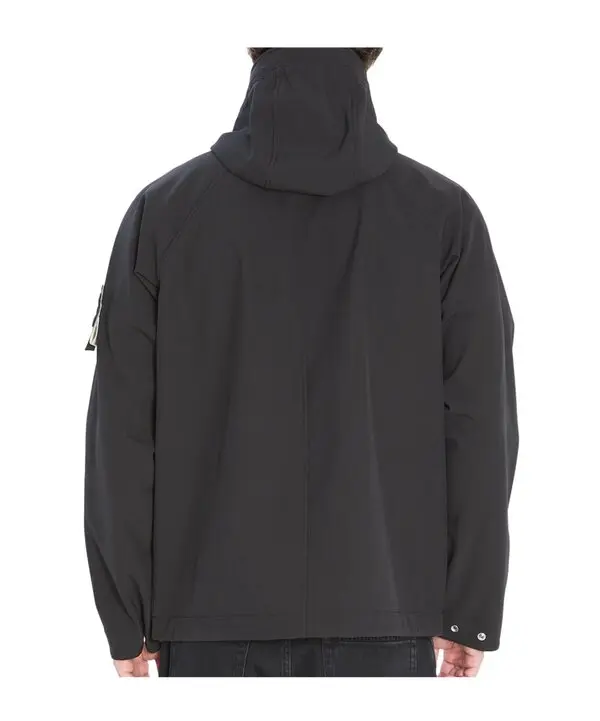 Stone Island Softshell Hooded Parka - Black