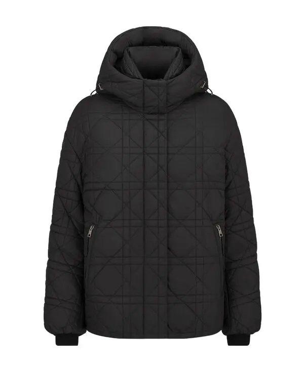 Dior Alps Macrocannage Hooded Down Jacket - Black