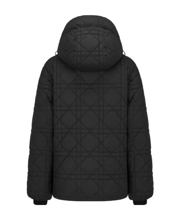 Dior Alps Macrocannage Hooded Down Jacket - Black