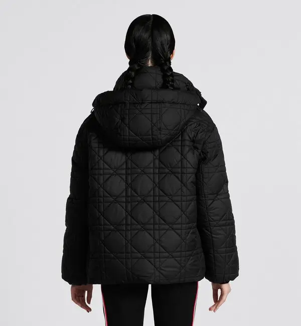Dior Alps Macrocannage Hooded Down Jacket - Black