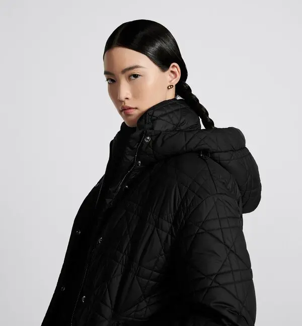 Dior Alps Macrocannage Hooded Down Jacket - Black