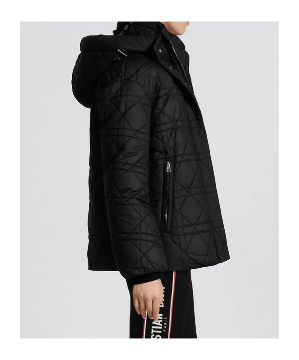 Dior Alps Macrocannage Hooded Down Jacket - Black