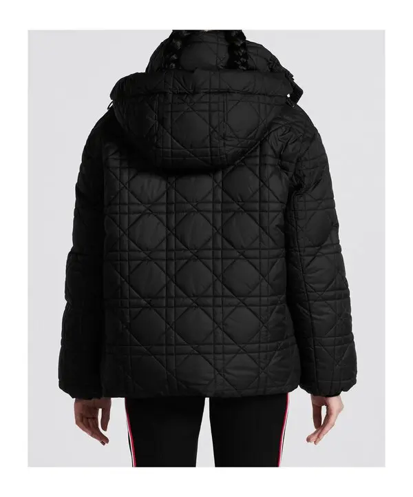 Dior Alps Macrocannage Hooded Down Jacket - Black