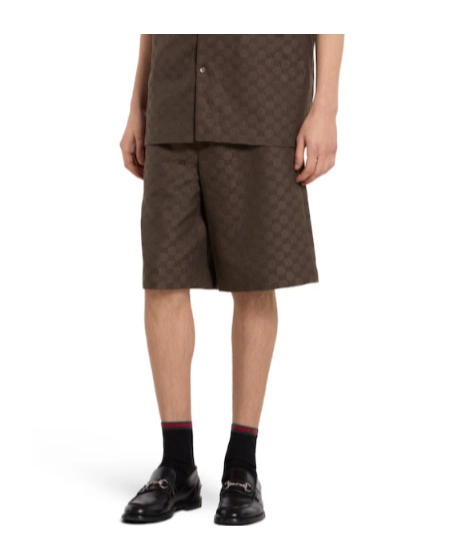 Gucci Monogrammed Elastic Waist Shorts