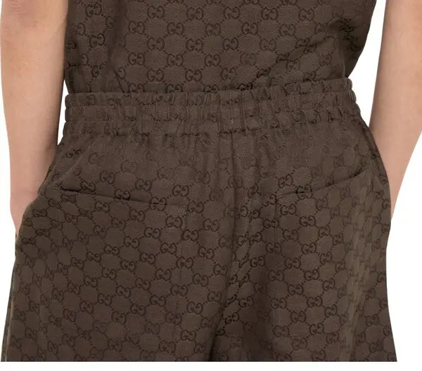 Gucci Monogrammed Elastic Waist Shorts