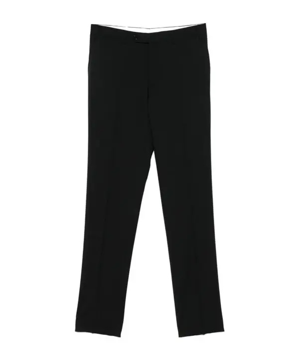 Canali Belt-loop Casual Pants - Black