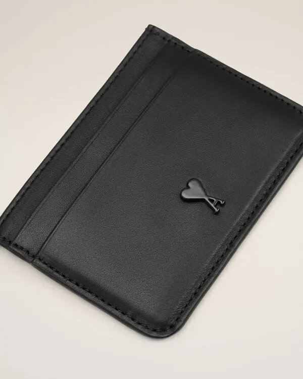 AMI Paris De Coeur Leather Cardholder