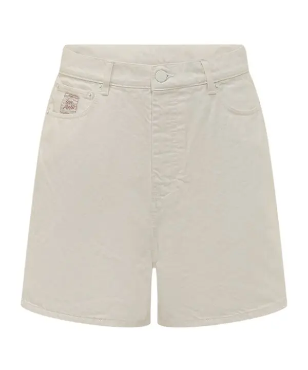 Ami Relaxed Denim Shorts - White