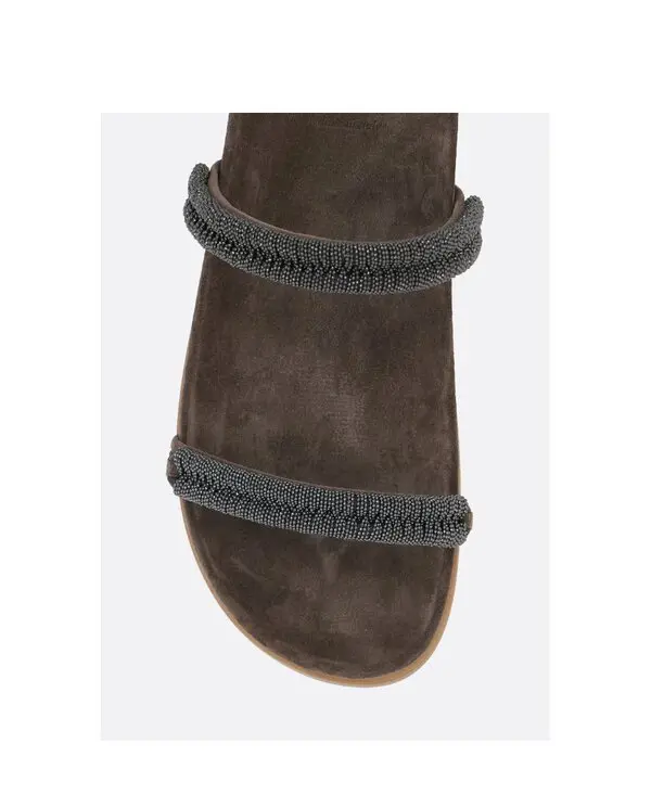 Brunello Cucinelli Embellished Slip-on Sandals