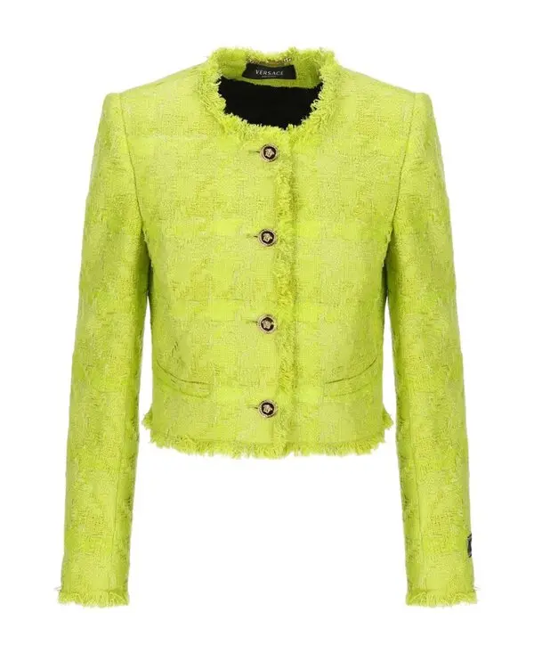 Versace Tweed Button-up Jacket