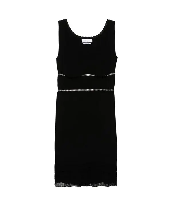 Blumarine Sleeveless Jersey Mini Dress With Sector Trim
