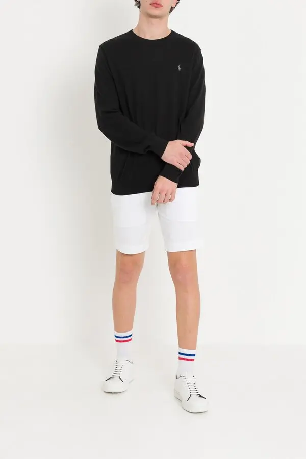 Polo Ralph Lauren Crew Neck Knitted Pullover With Logo - Black