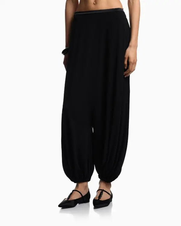 Emporio Armani Elasticated Cuff Crêpe Pants