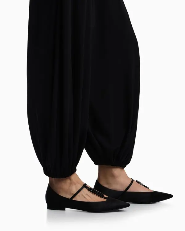 Emporio Armani Elasticated Cuff Crêpe Pants