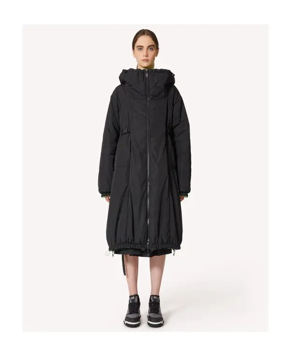 Red Valentino Zip-up Hooded Coat