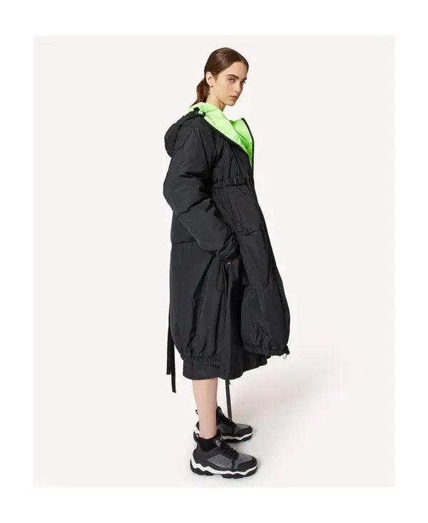 Red Valentino Zip-up Hooded Coat
