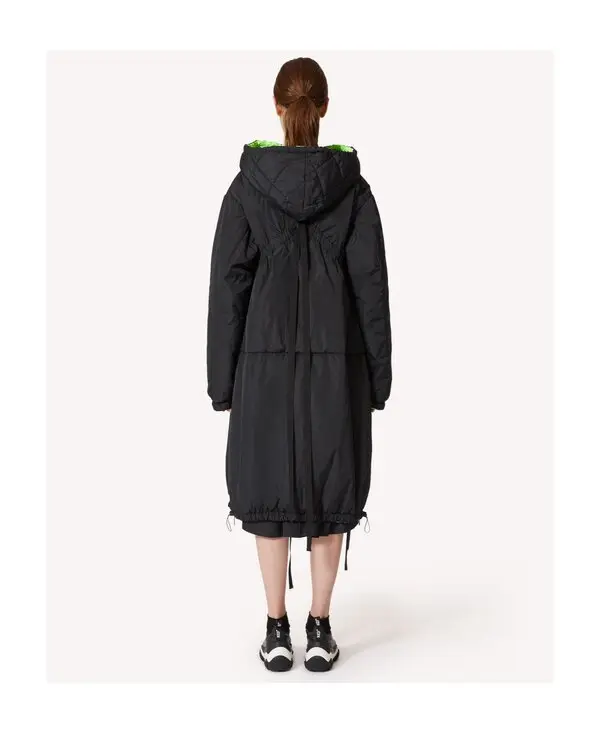 Red Valentino Zip-up Hooded Coat
