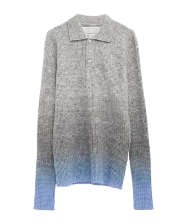 ERL Collared Long-sleeve Polo Shirt - Gray