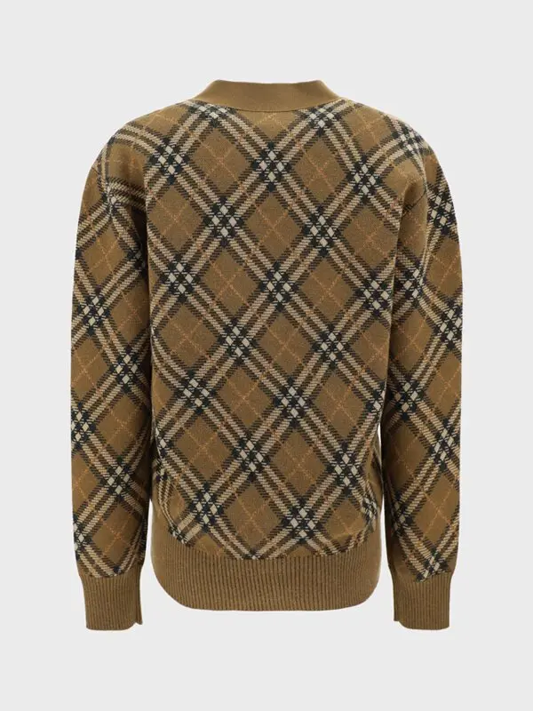 Burberry Checked Knitted Cardigan
