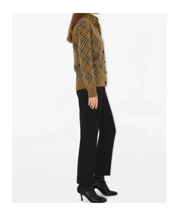Burberry Checked Knitted Cardigan