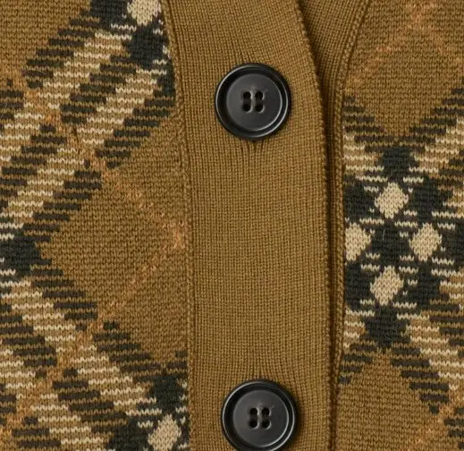 Burberry Checked Knitted Cardigan