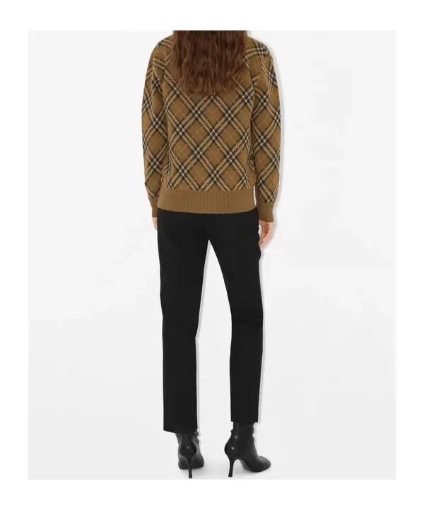 Burberry Checked Knitted Cardigan