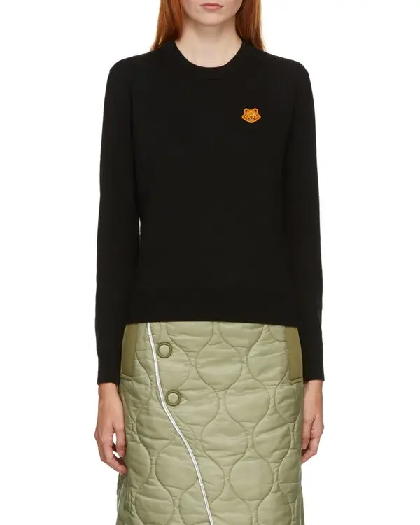 Kenzo Tiger Crest Knit Jumper - Black