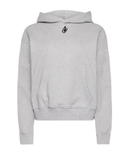 J.W.ANDERSON Jw Anderson Anchor Logo Cropped Hoodie - Gray Mixed Color