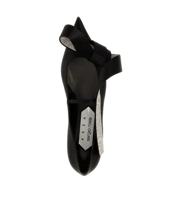 SERGIO ROSSI Area Maquise Ballet Flats With Rhinestone Embellishments