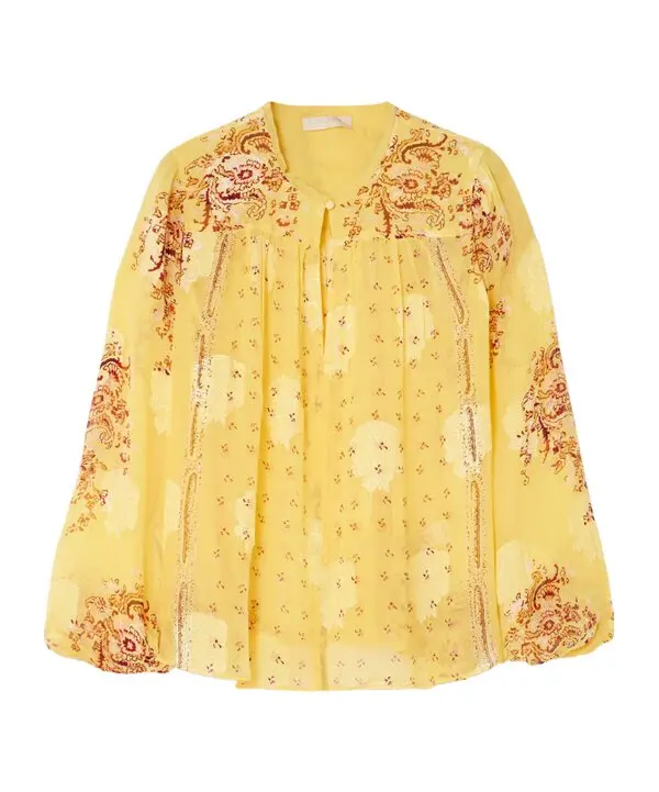Ulla Johnson Aster Print Silk-blend Crepe Blouse