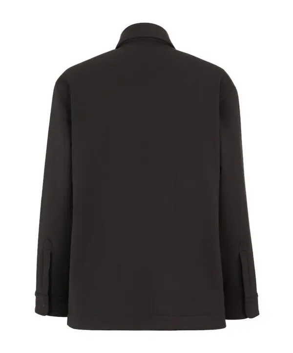 Fendi Ff Motif Ski Shirt Jacket With Quilted Vest