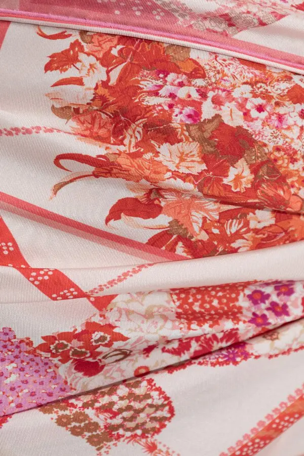 FERRAGAMO Printed Lace-up Beach Dress