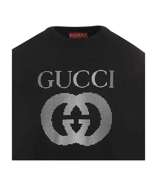 Gucci Embellished Logo Crewneck Sweater