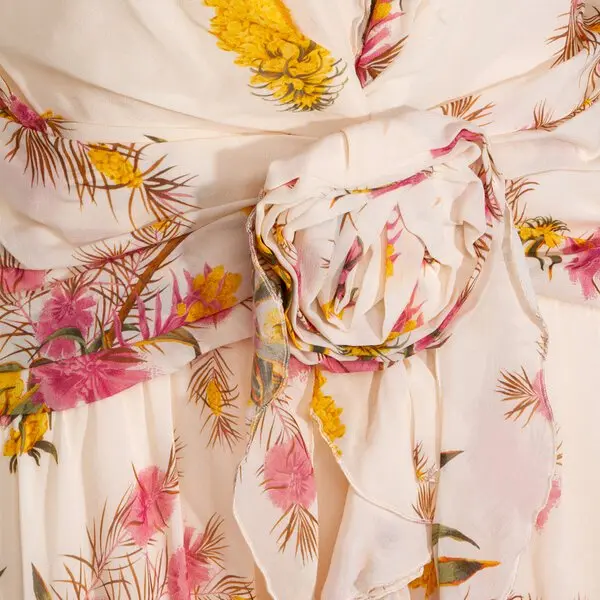 Blumarine Floral Embellished Halterneck Open-back Maxi Dress