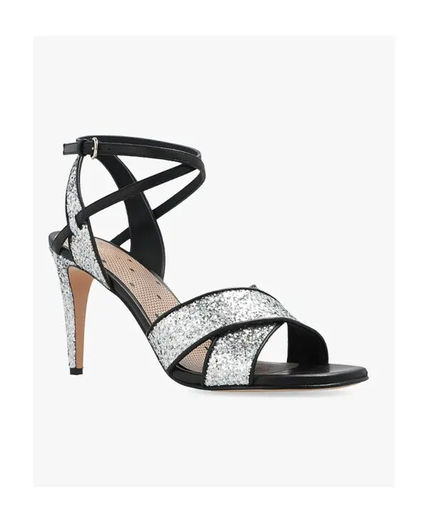 Red Valentino Glittered Stiletto Sandals - Gray