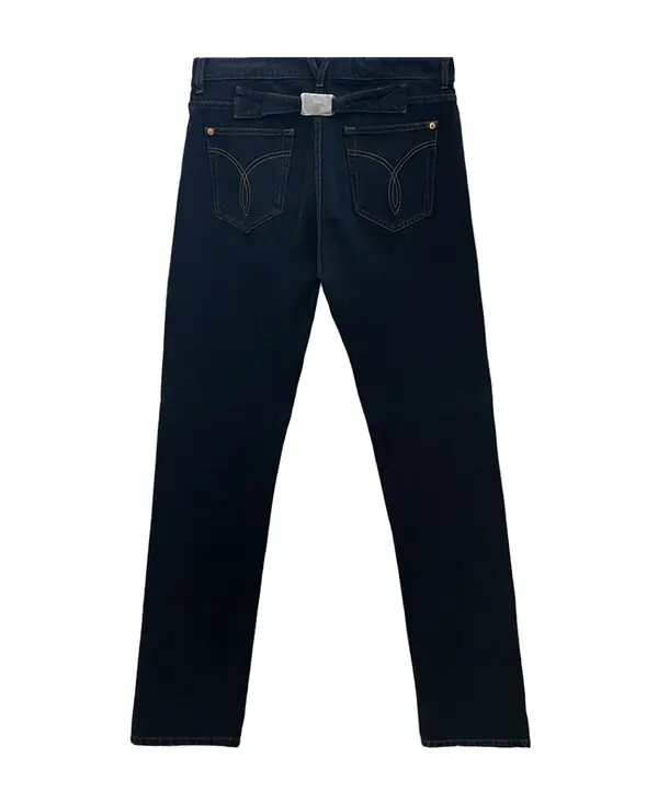 Versace Logo Plaque Jeans - Black