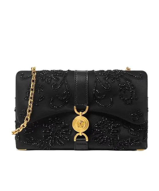 Versace Mini Kleio Medusa Cross Body Bag - Black/gold