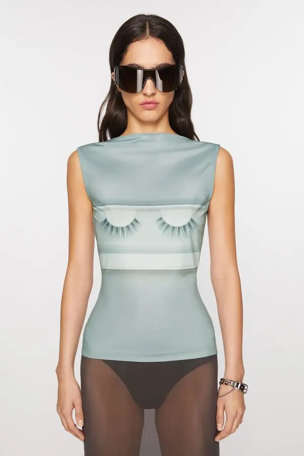 Acne Studios Katerina Jebb Graphic-print Sleeveless Top