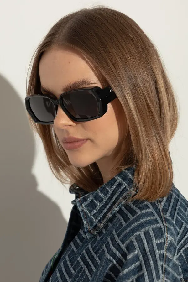 Alaïa Geometric Rectangular Sunglasses