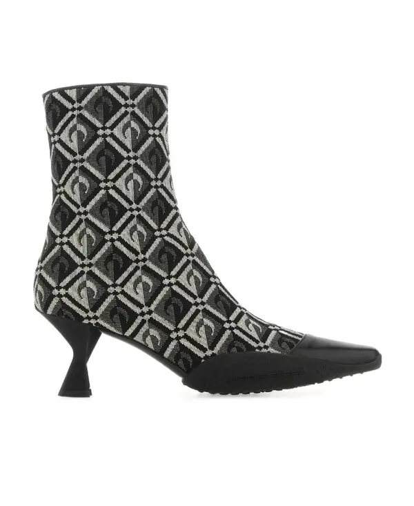 MARINE SERRE Pointed Toe Monogram Boots