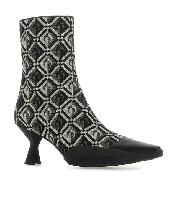 MARINE SERRE Pointed Toe Monogram Boots