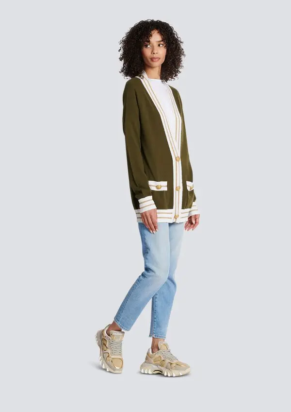 Balmain Logo Buttoned Cardigan