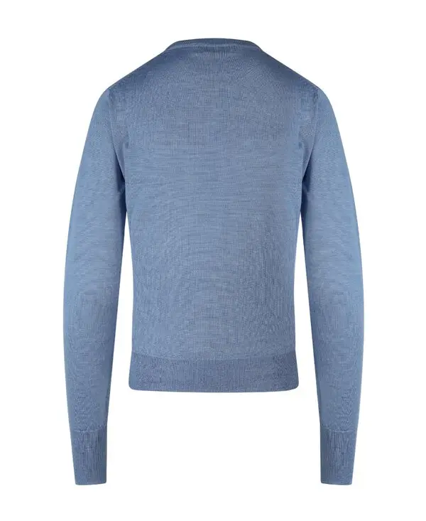 VIVIENNE WESTWOOD Orb Embroidered Knit Jumper - Blue