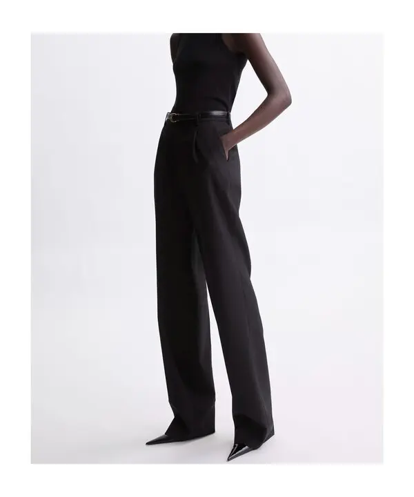 Saint Laurent Mid-rise Tailored Trousers - Black