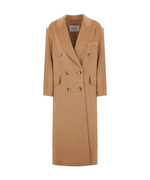 Max Mara Double-breasted Collared Coat - Camel