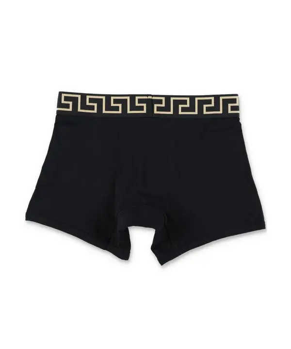 Versace Two-pack Logo-waistband Boxers - Black