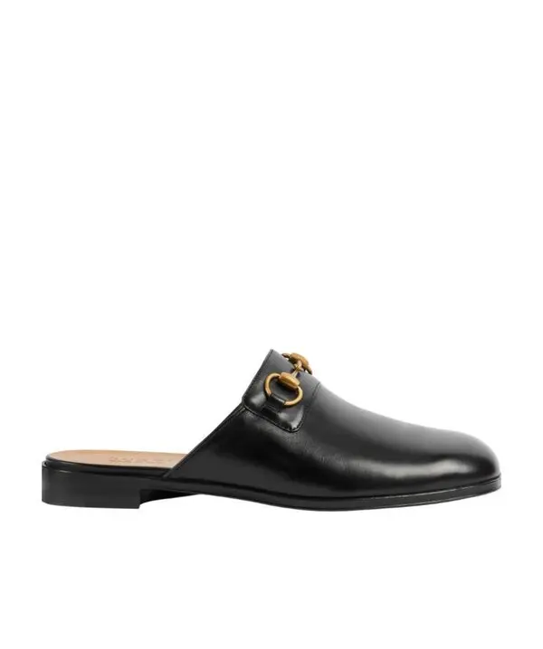 Gucci Horsebit Leather Mules