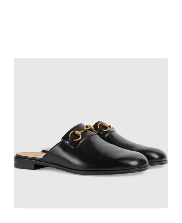 Gucci Horsebit Leather Mules
