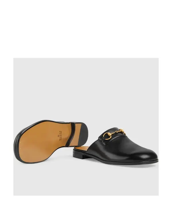 Gucci Horsebit Leather Mules