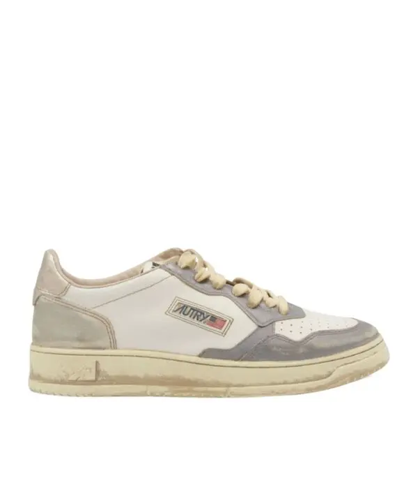 AUTRY Medalist Lace-up Leather Sneakers - Nude